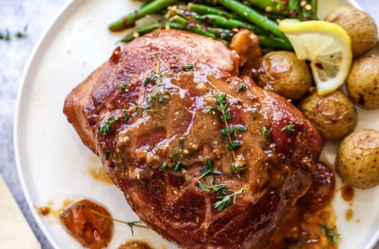 Apricot and mustard pork shoulder roast | SA Garden and Home